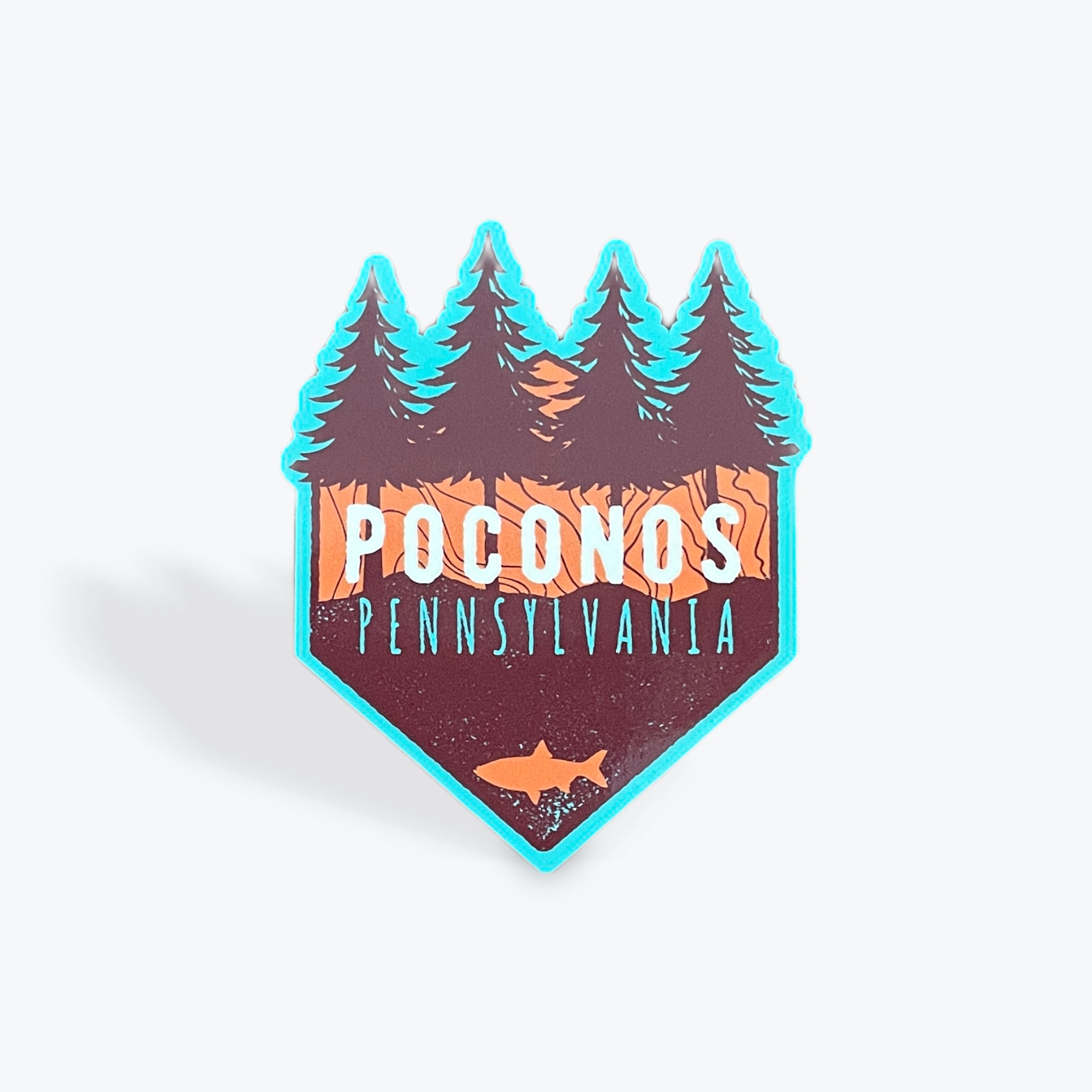 Poconos Pine Trees Sticker | Lake Art